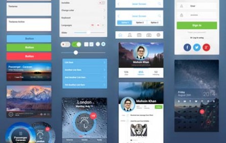 Free Download : Awesome UI Kit for Mobile - Designbeep
