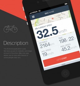 Mobile App Design Inspiration – Bike now! - Designbeep