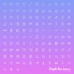 Free Download : 100 Simple Line Icons - Designbeep