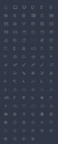 Free Download : 100 Line-Style Icons - Designbeep