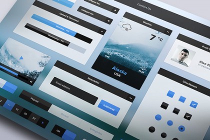 Free Download : Winter UI Kit - Designbeep