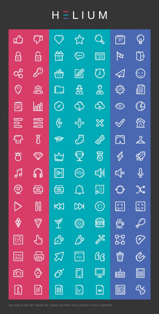 Free Download : Helium Icon Set (AI, EPS,SVG,icon font) - Designbeep