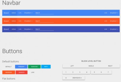 Material Design Template for Bootstrap 3 - Designbeep