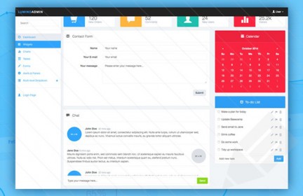 Lumino - Free Bootstrap Admin Template - Designbeep