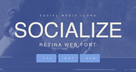 Free Download : Socialize - Retina Web Font (.TTF .SVG . EOT) - Designbeep