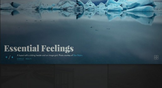 Sliding Header Layout - Simple grid layout with a special header effect ...