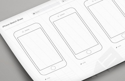 Print-ready Wireframe Sketch Sheets - Designbeep