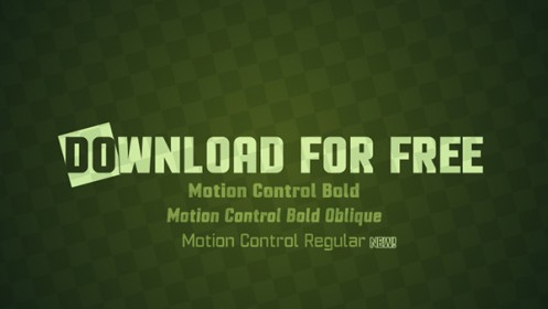 Free Font Of The Day : Motion Control - Designbeep