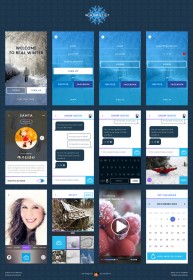 Free Download : Winter - iOS Design Kit (PSD) - Designbeep