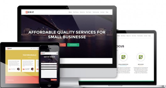 Free Download : Zerif - Responsive One Page Wordpress Theme - Designbeep