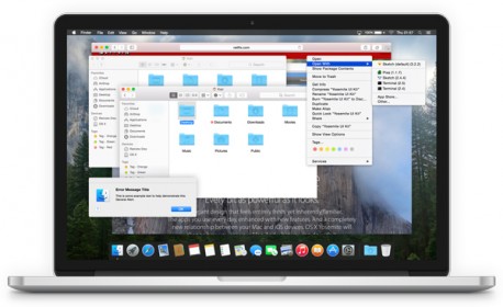 Yosemite UI kit – Sketch 3 - Designbeep