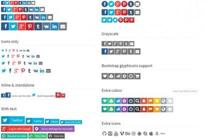 Social Share Kit - A Library of CSS/JavaScript Social Sharing Icons, Buttons and Popups - Designbeep