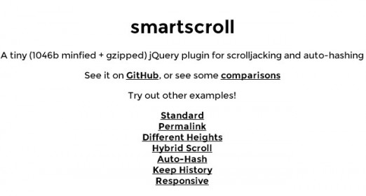 smartscroll - A jQuery plugin for scrolljacking and auto-hashing - Designbeep