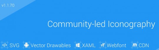 Material Icon Library (SVG, Webfont, CDN, Vector Drawables, XAML ...