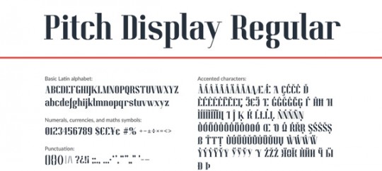 Fresh Free Font Of The Day : Pitch Display - Designbeep