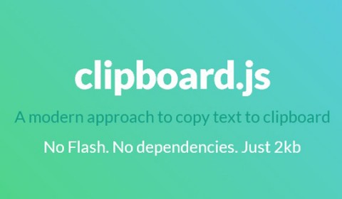 clipboard.js - A modern approach to copy text to clipboard - Designbeep