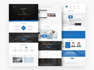 Free Download : Clean One Page Website Template (PSD) - Designbeep