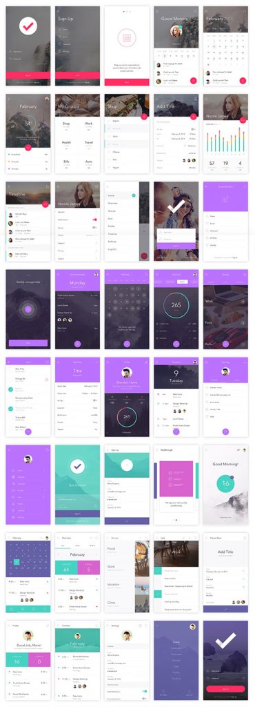 10 New and Absolutely Free App UI Kits For Designers - Designbeep