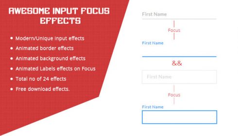 Input Focus Effects with CSS - Designbeep