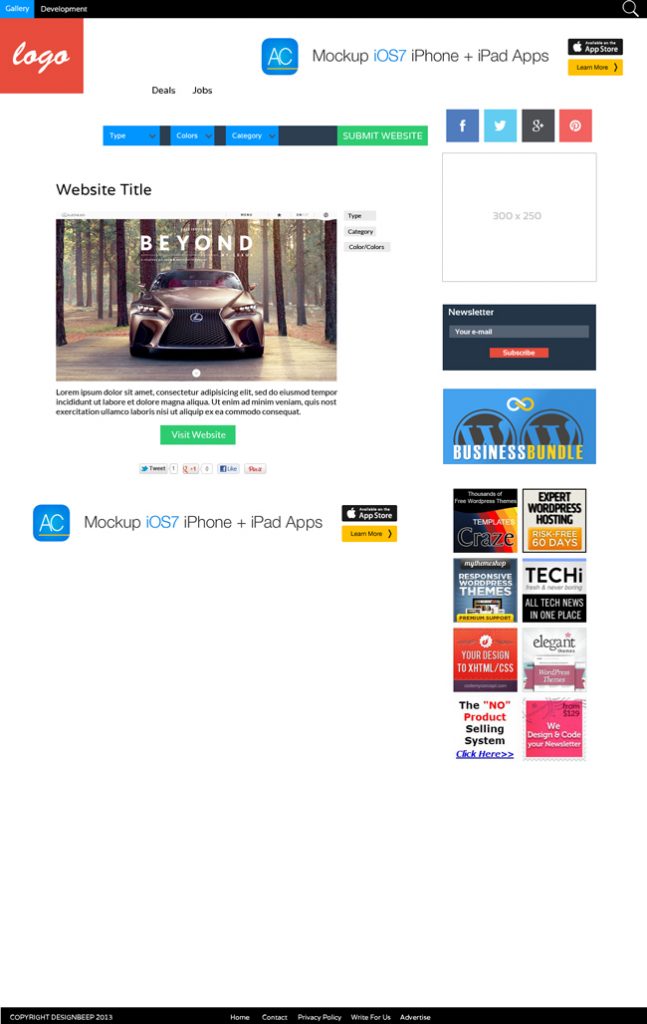 Free Wordpress Blog PSD (exclusive) - Designbeep