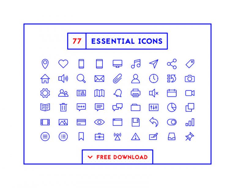 50 Free UI Kits, Icons and Fonts for Designers - Designbeep