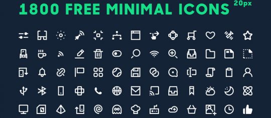 1800 Free Minimal Icons - Designbeep