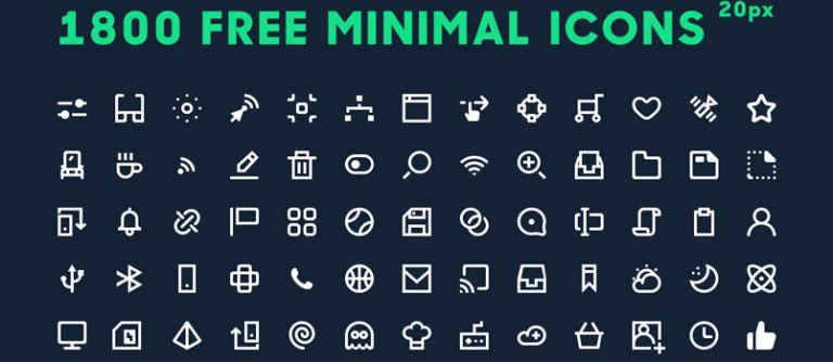 1800 Free Minimal Icons - Designbeep