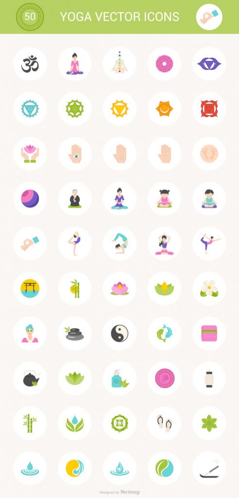 Free Download: 50 Yoga Icons (PSD, SVG, PNG, AI, EPS) - Designbeep
