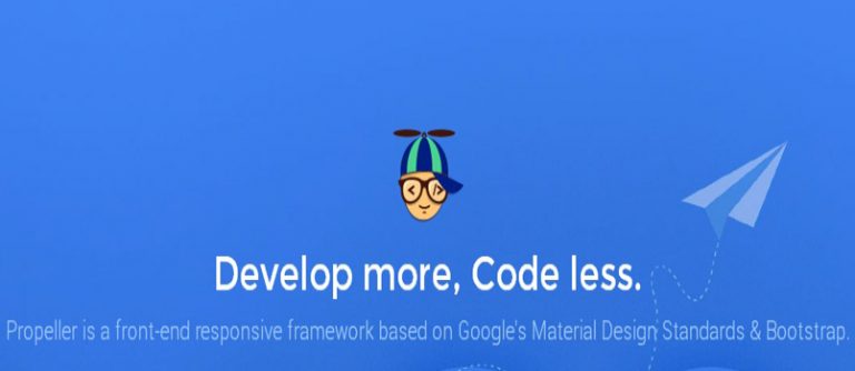 Propeller - Responsive CSS Framework Based on Material Design and Bootstrap - Designbeep