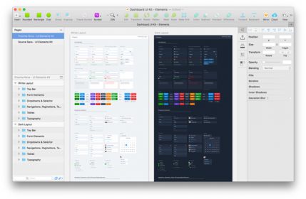 A Huge Free Dashboard UI Elements (Photoshop - Sketch) - Designbeep