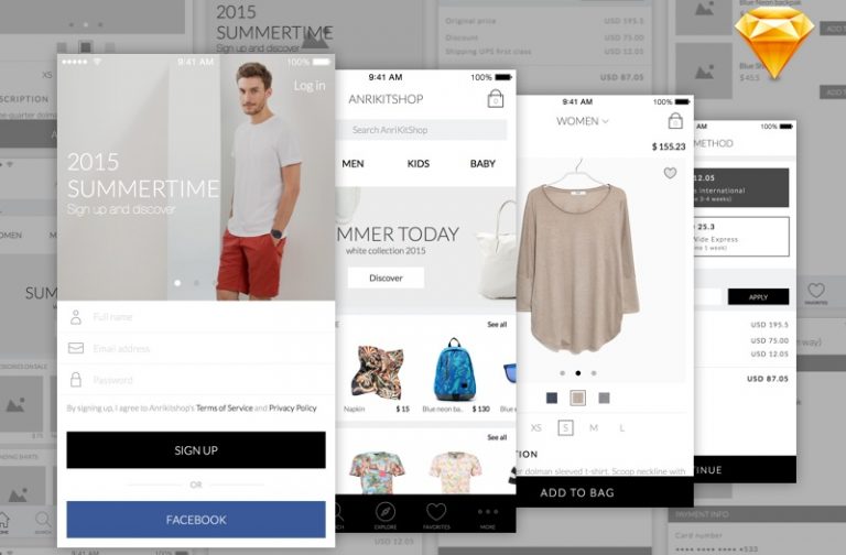 29 Free Ecommerce UI Kits for Web and App Designers - Designbeep