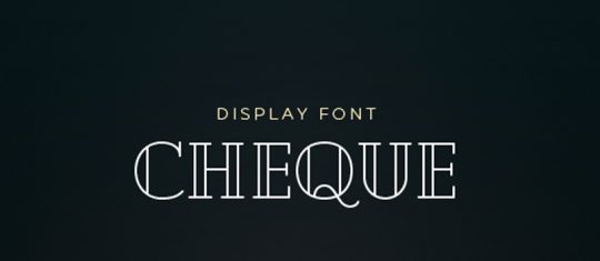 Fresh Free Font Of The Day : Cheque - Designbeep