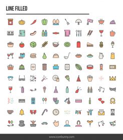 100 Free Food and Party Icons (exclusive) - Designbeep