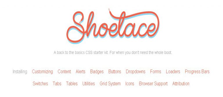 Shoelace.css - Basics CSS Starter Kit - Designbeep