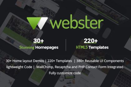 Webster – Responsive Multi-Purpose HTML5 Template - Designbeep