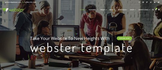 Webster – Responsive Multi-Purpose HTML5 Template - Designbeep