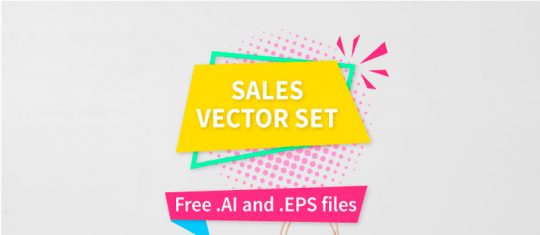 Free Colorful Sales Vector Set For Designers - Designbeep