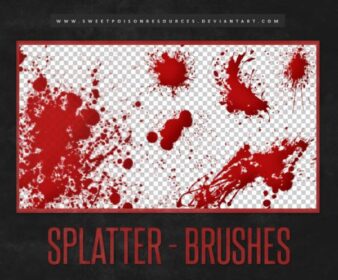 150 Free Photoshop Blood Brushes 2026 - Designbeep