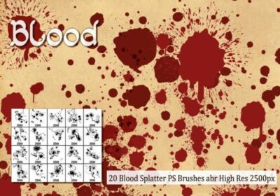 150 Free Photoshop Blood Brushes To Use In Your Artworks - Designbeep