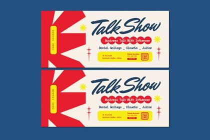 30+ Free and Premium Ticket Templates You Can Edit Easily - Designbeep