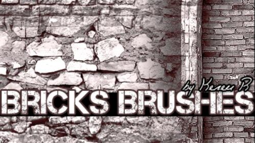 20 Sets Of Free Photoshop Stone Wall Brushes For Creatives - Designbeep