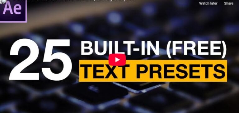 70 Free Text Animation Presets for Adobe After Effects - Designbeep
