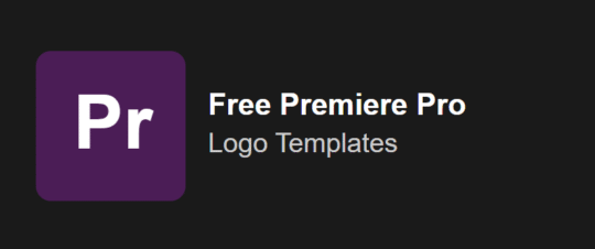 40 Best Free Premiere Pro Logo Templates for 2025 - Designbeep