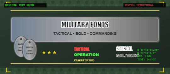 25 Best Free Military Fonts for Posters, Logos, and More - Designbeep