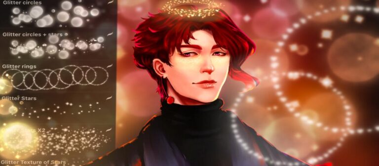 20 Sets Of Free Procreate Glitter Brush Sets to Add Sparkle (150 ...