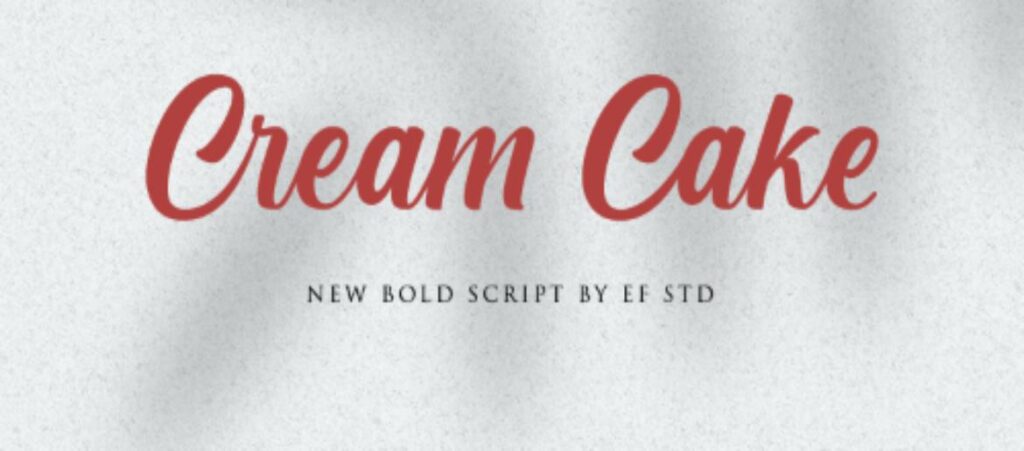 Cream Cake Font FREE Download