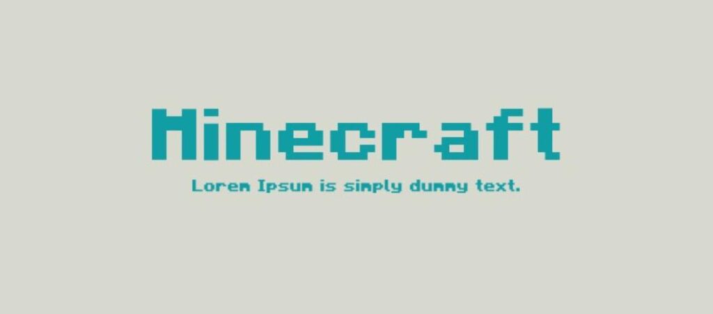 Minecraft Font FREE Download