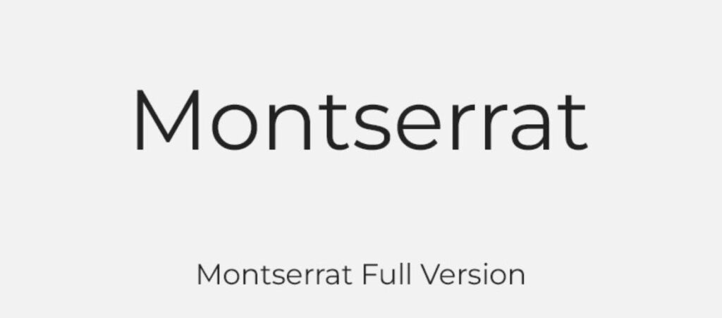 Montserrat Font FREE Download