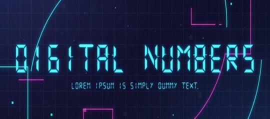 Digital Numbers Font FREE Download