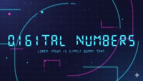 Digital Numbers Font FREE Download